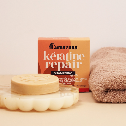 Lamazuna Organic & Vegan Keratin Repair Shampoo for dull, damaged and ...
