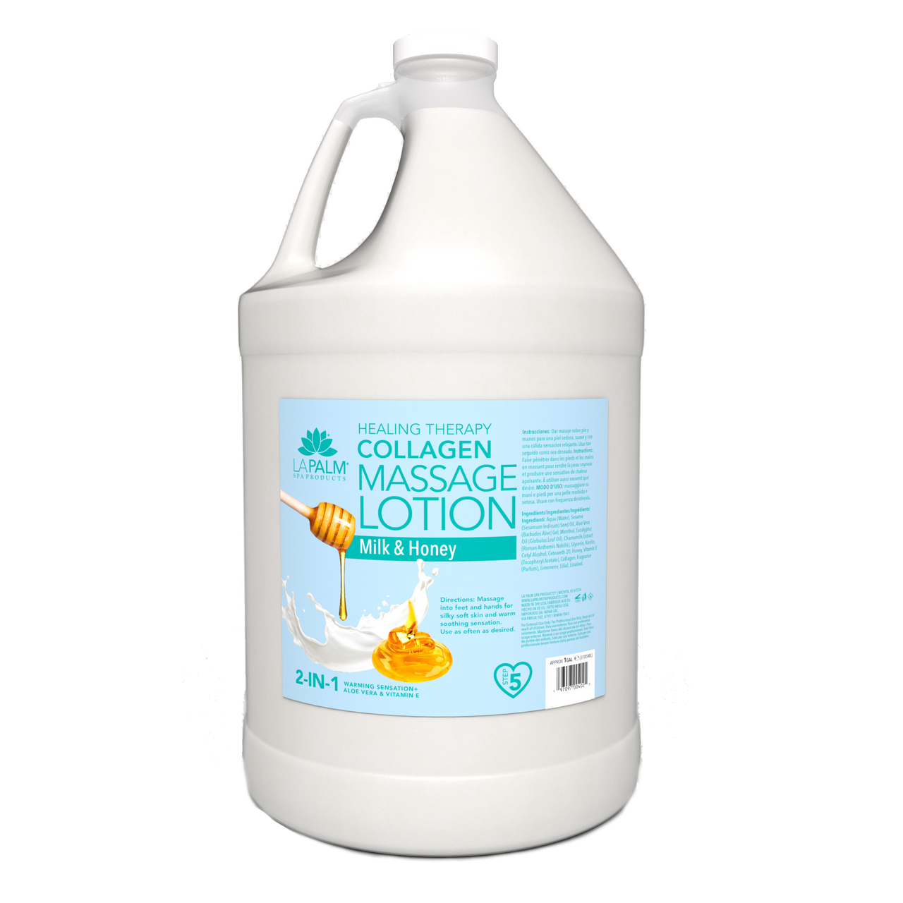 La Palm Healing Therapy Massage Lotion 1 gallon - Milk & Honey