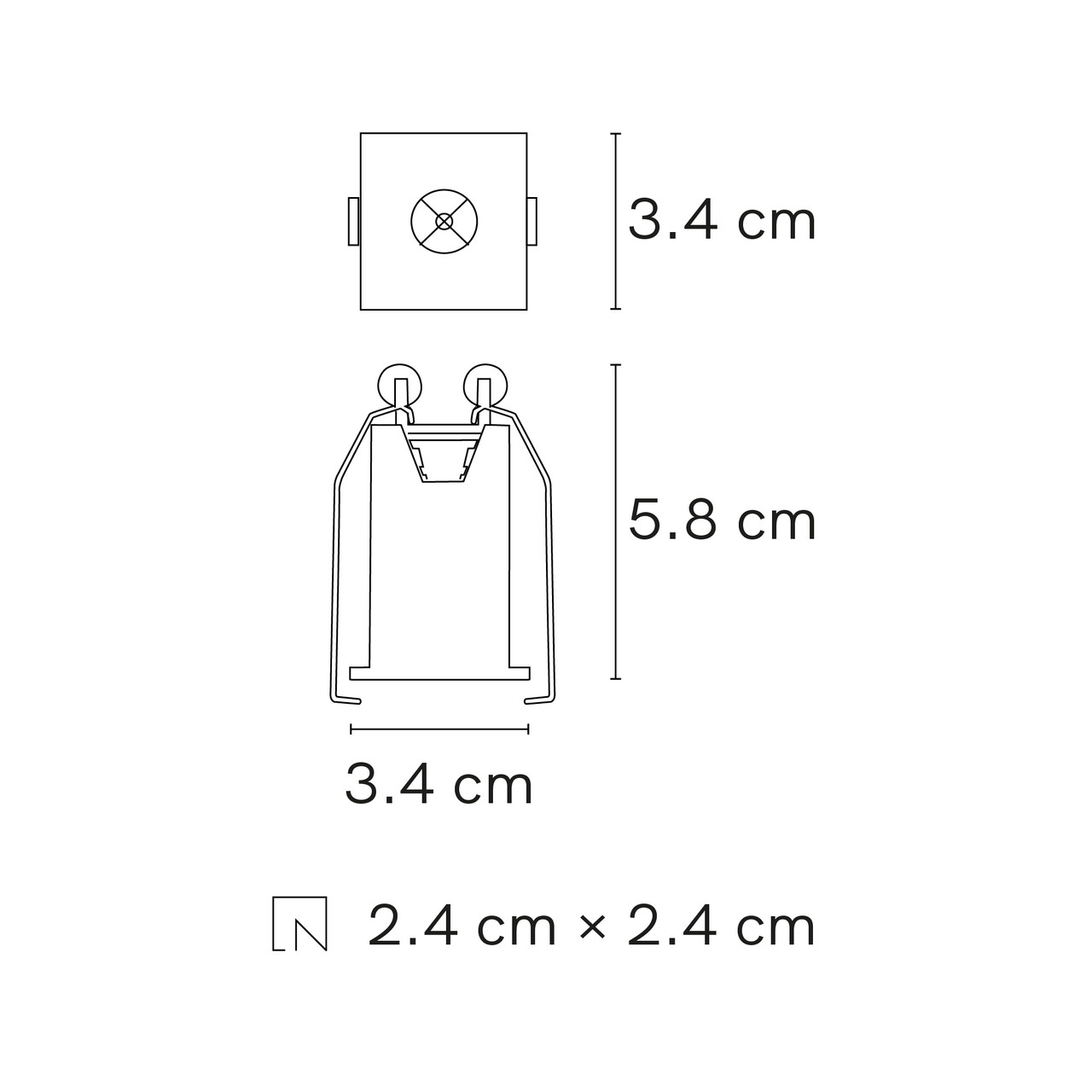 The Collection TL-7802 Luminario RASTER 2.0 De Empotrar En Techo 2 W