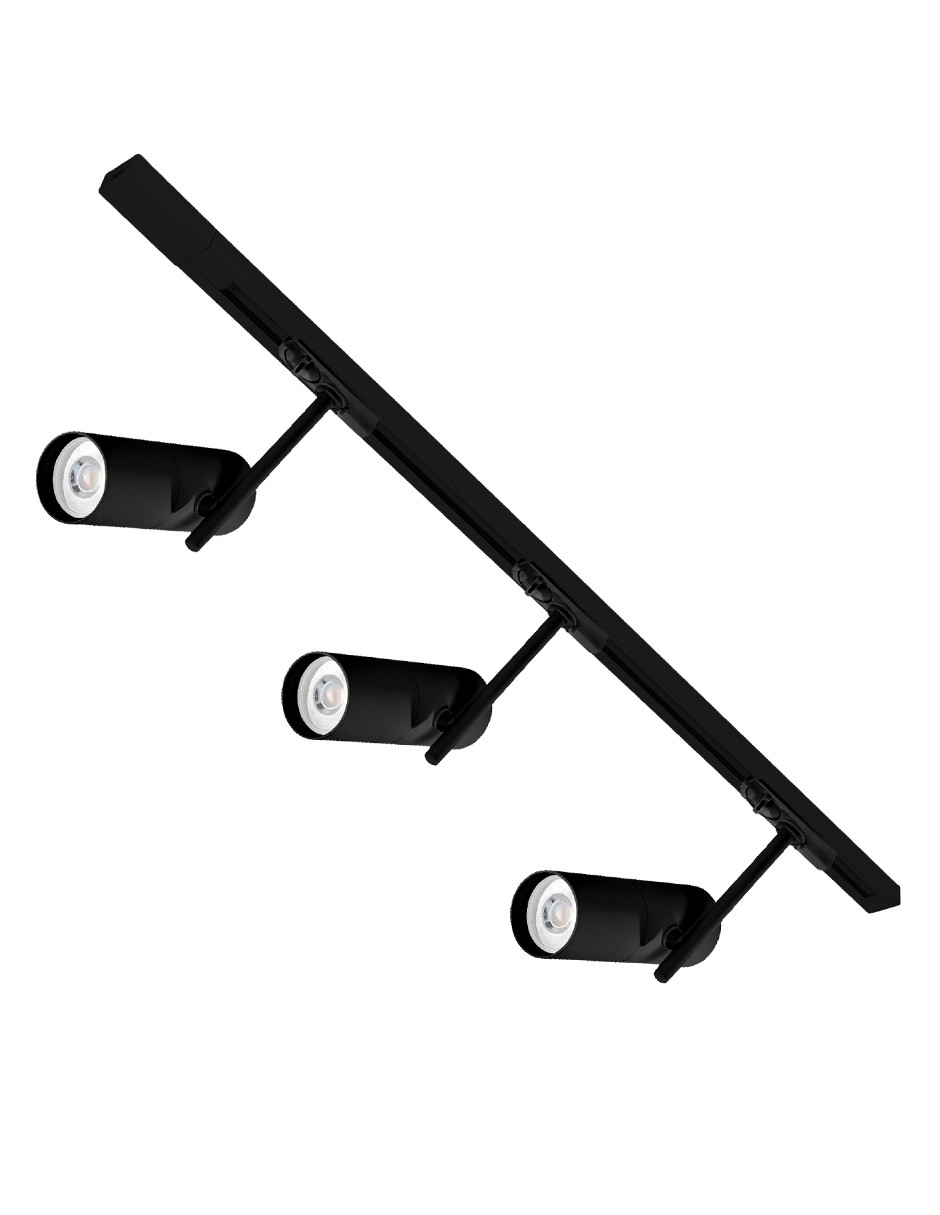 Illux TL-5140 Kit De Riel De 1 Metro De Sobreponer En Techo Con 3 ...