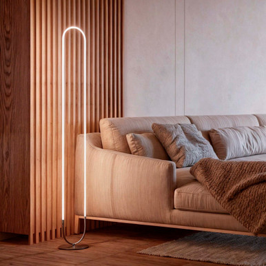 Dekor PL-2425 Lámpara de Pie Satinado 24 W 120 Volts, Luz Cálida