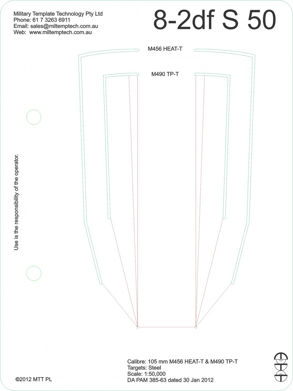 105 mm M456 HEAT-T & M490 TP-T - Steel - Military Template Technology