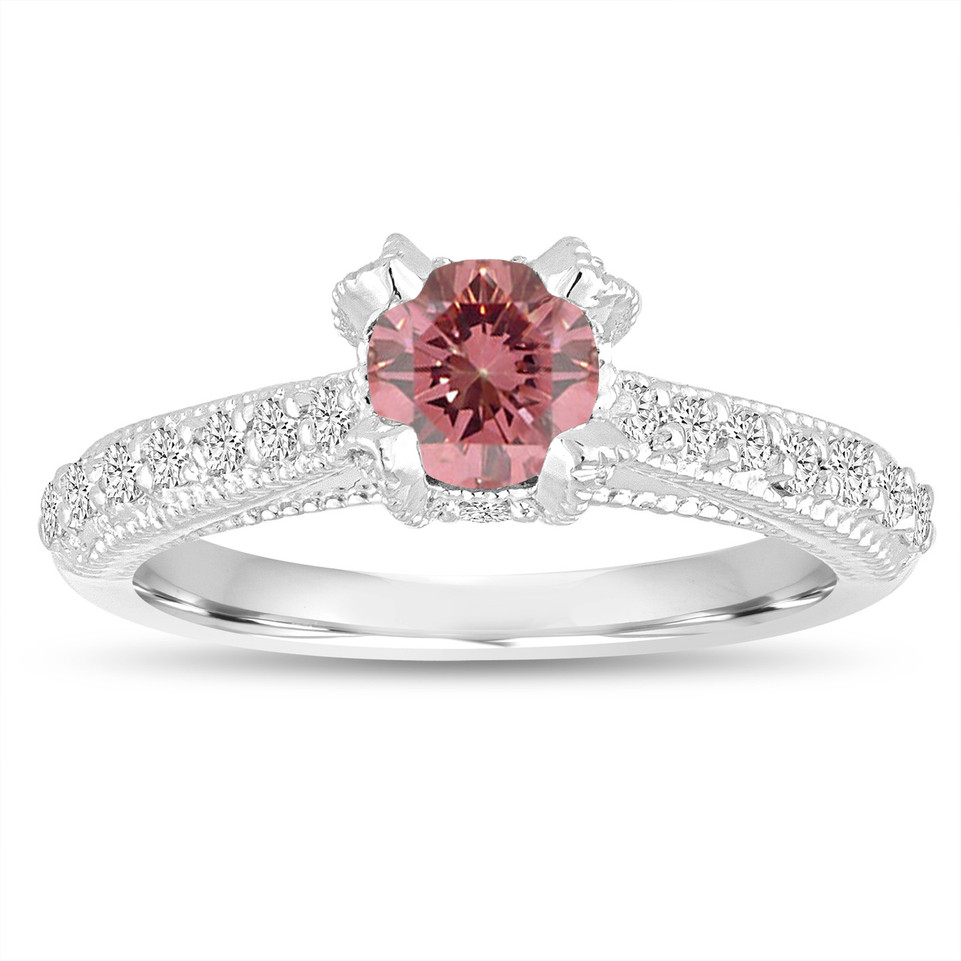 Vintage pink diamond ring store