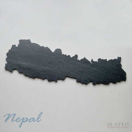 Nepal shaped slate map - Slated - Beautiful Slate Gifts