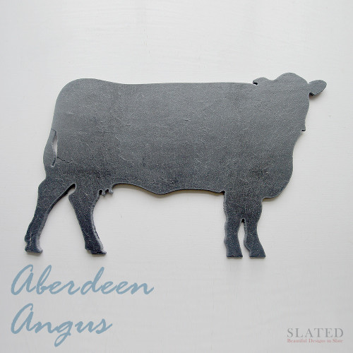 Cow shaped slate (Aberdeen Angus) - Slated - Beautiful Slate Gifts
