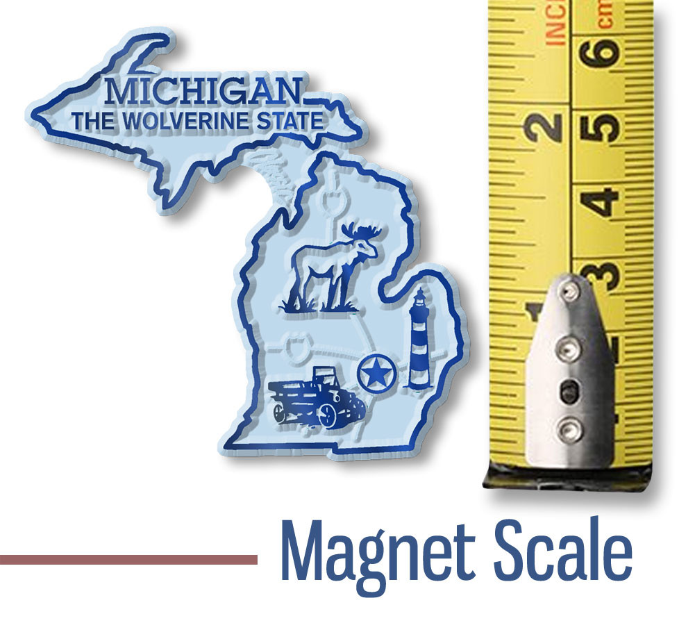 Michigan Map Magnet - ClassicMagnets.com