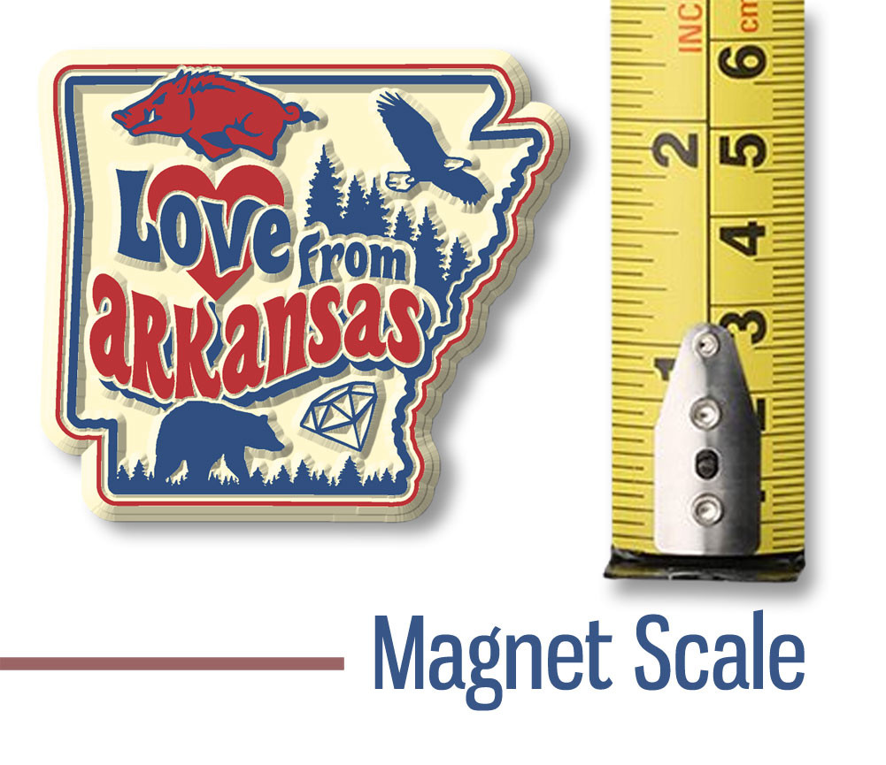 Love from Arkansas State Map Magnet - ClassicMagnets.com