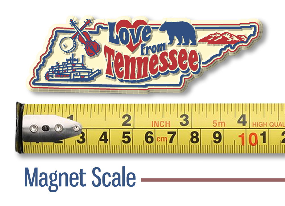Love from Tennessee State Map Magnet - ClassicMagnets.com