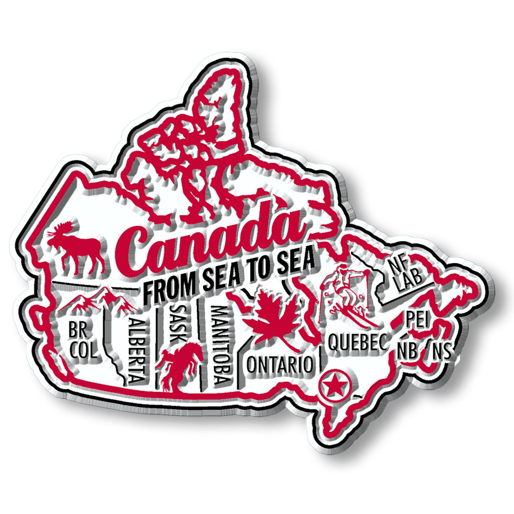 Canada Premium Map Magnet - ClassicMagnets.com