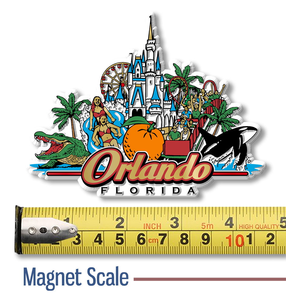 Orlando City Skyline Magnet - ClassicMagnets.com