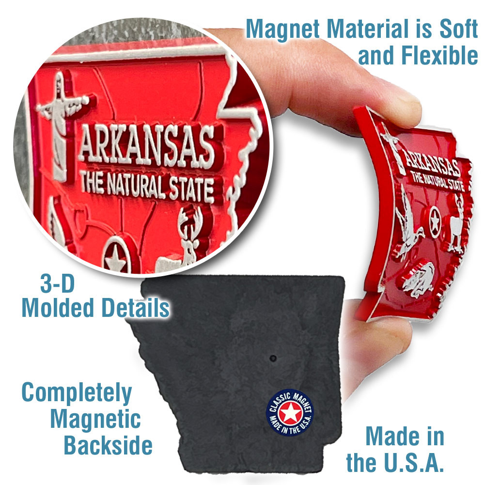 Arkansas Map Magnet - ClassicMagnets.com