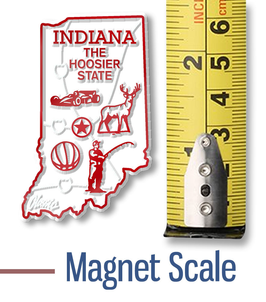 Indiana Map Magnet - ClassicMagnets.com