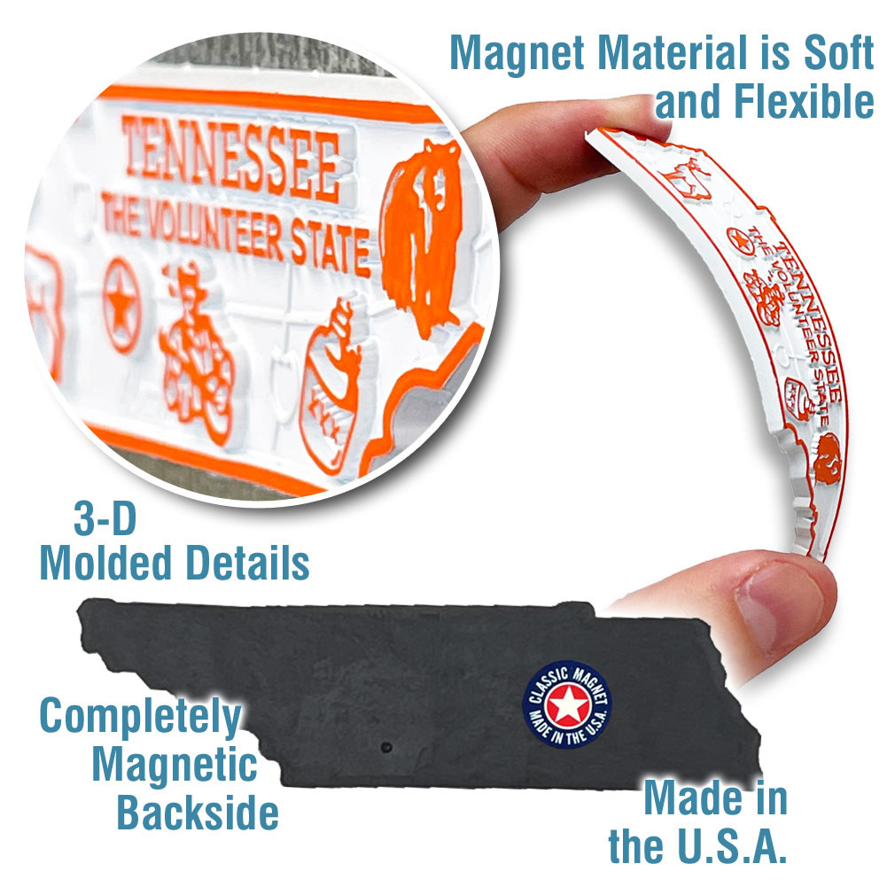Tennessee Map Magnet - ClassicMagnets.com