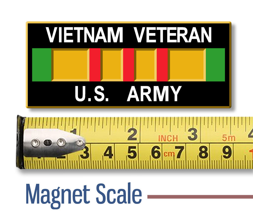 Vietnam Vet Army Military Magnet by ClassicMagnets.com