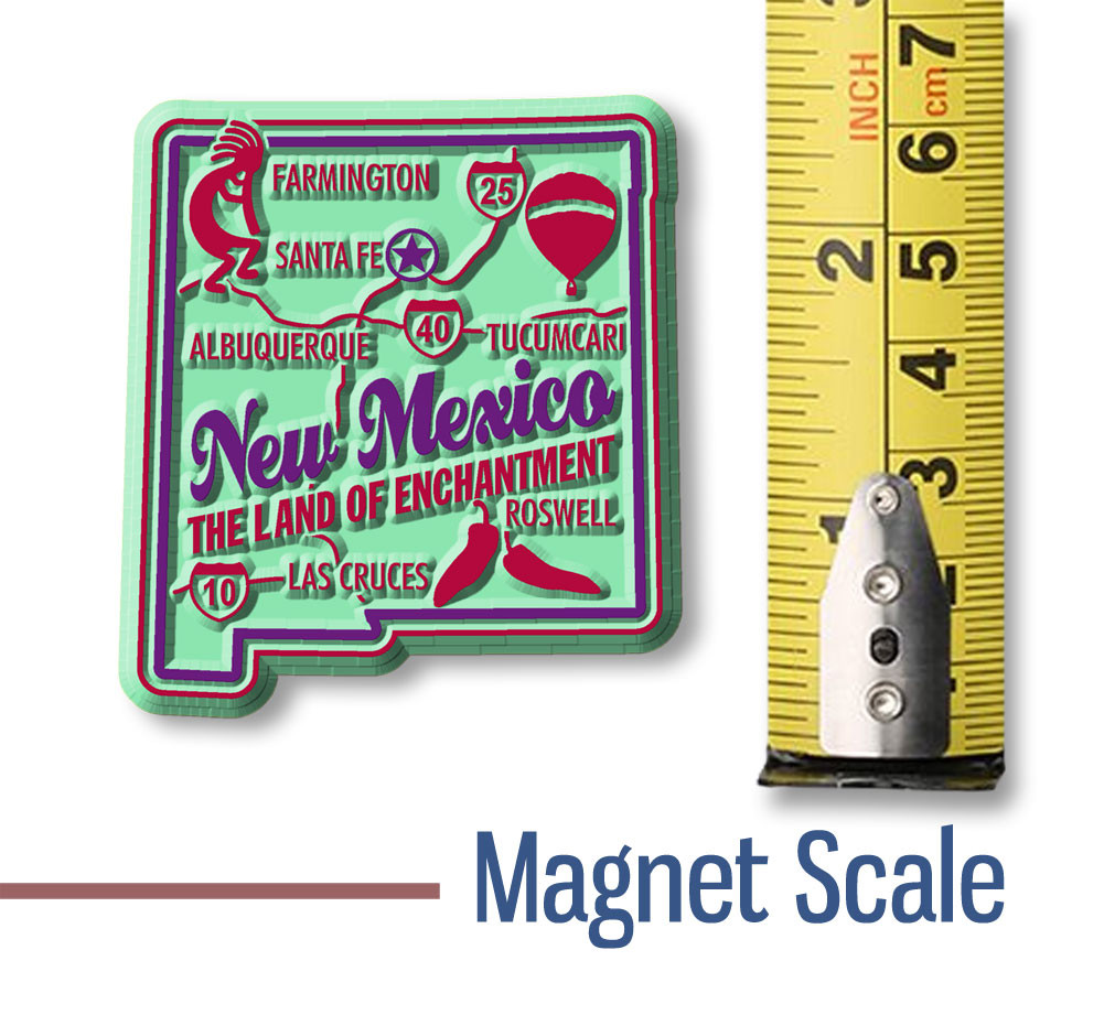 New Mexico State Premium Map Magnet - ClassicMagnets.com