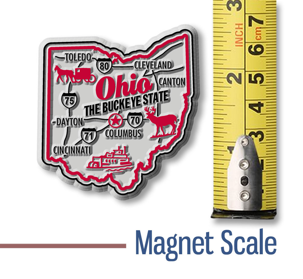 Ohio Premium Map Magnet - ClassicMagnets.com