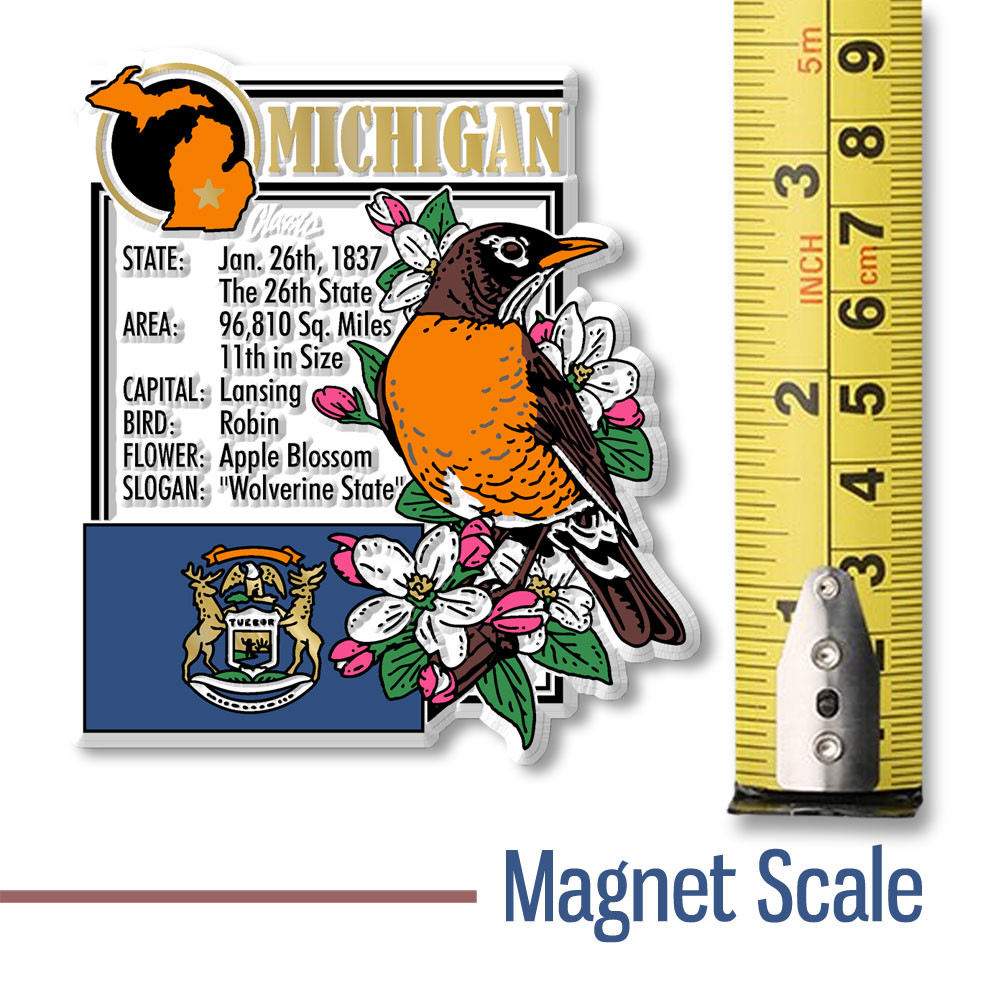 Michigan State Montage Magnet - ClassicMagnets.com