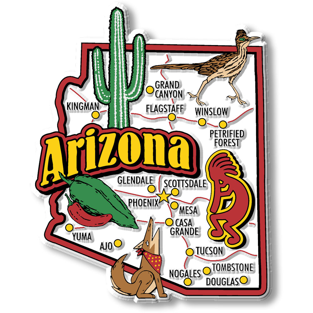 Arizona State Jumbo Magnet by ClassicMagnets.com
