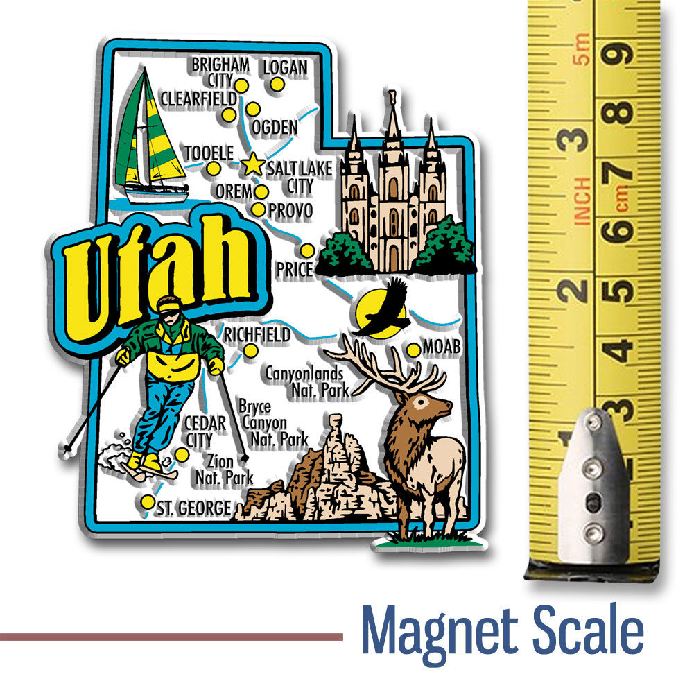 Utah State Jumbo Magnet by ClassicMagnets.com