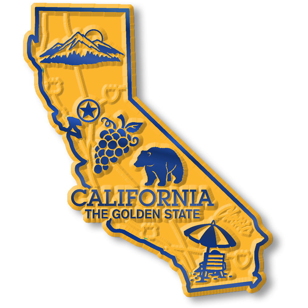 California Six-Piece State Magnet Set - ClassicMagnets.com