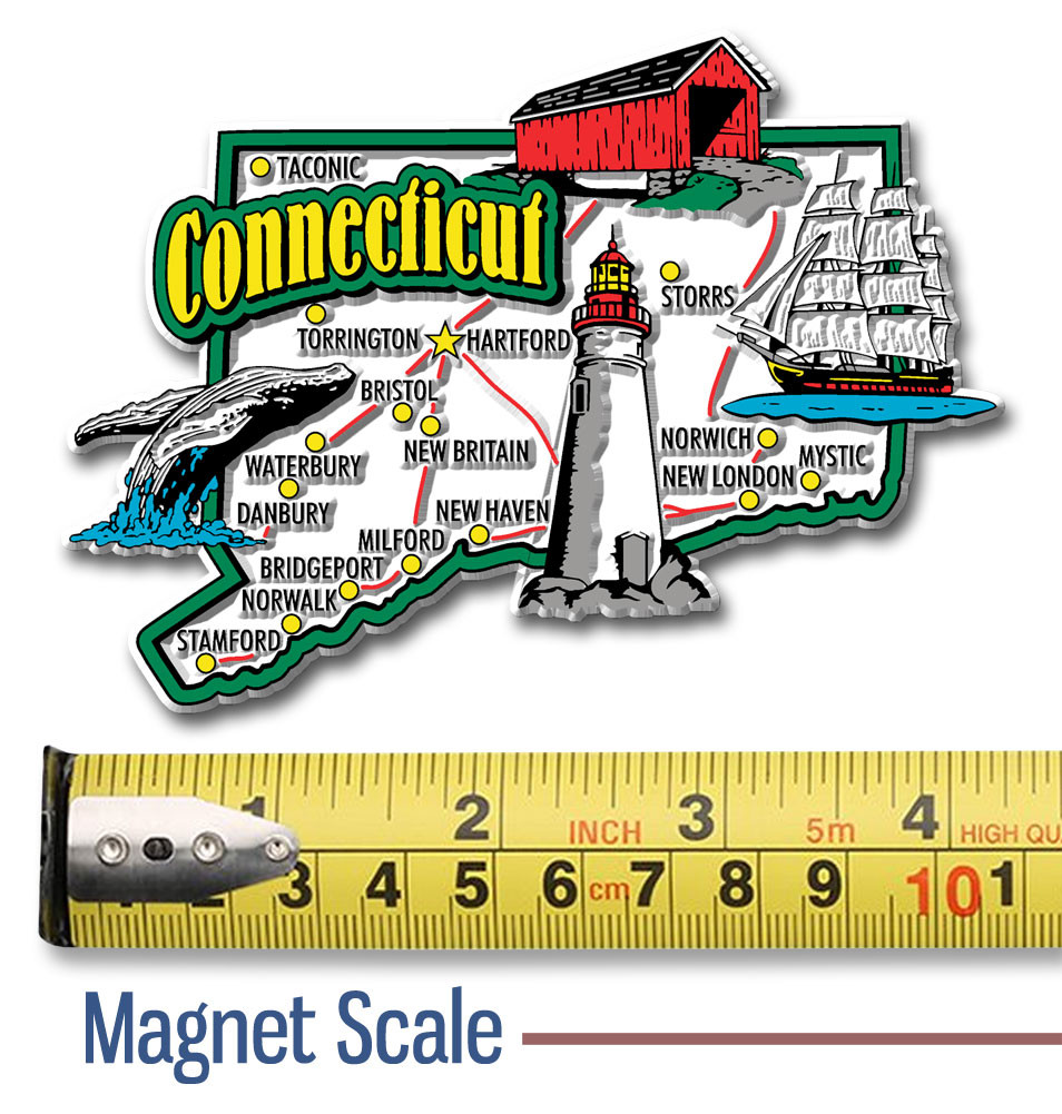 Connecticut Six-Piece State Magnet Set - ClassicMagnets.com