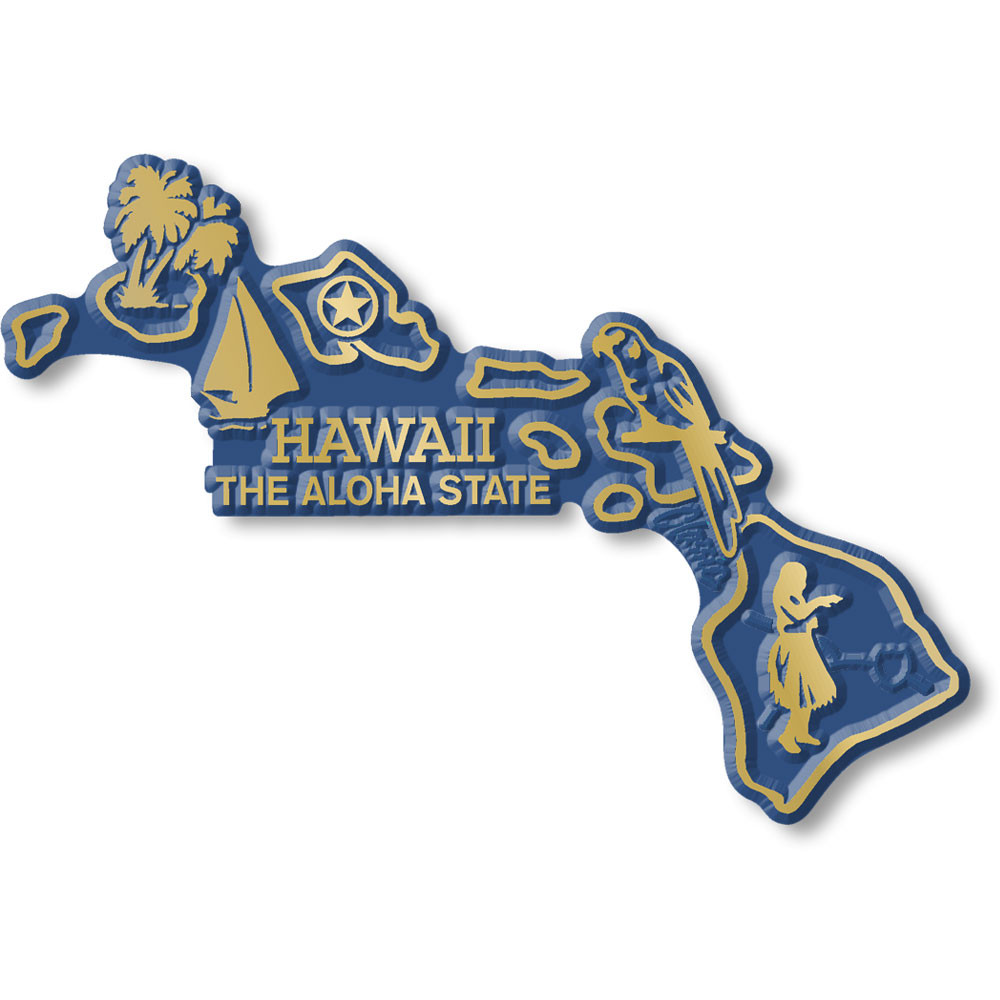 Hawaii Six-Piece State Magnet Set - ClassicMagnets.com