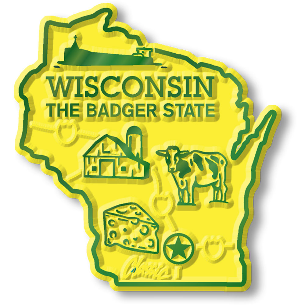 Wisconsin Six-Piece State Magnet Set - ClassicMagnets.com