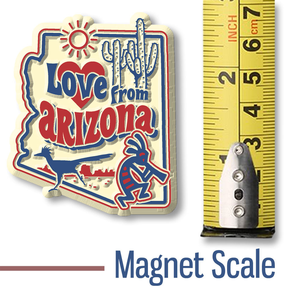 Love from Arizona State Map Magnet - ClassicMagnets.com