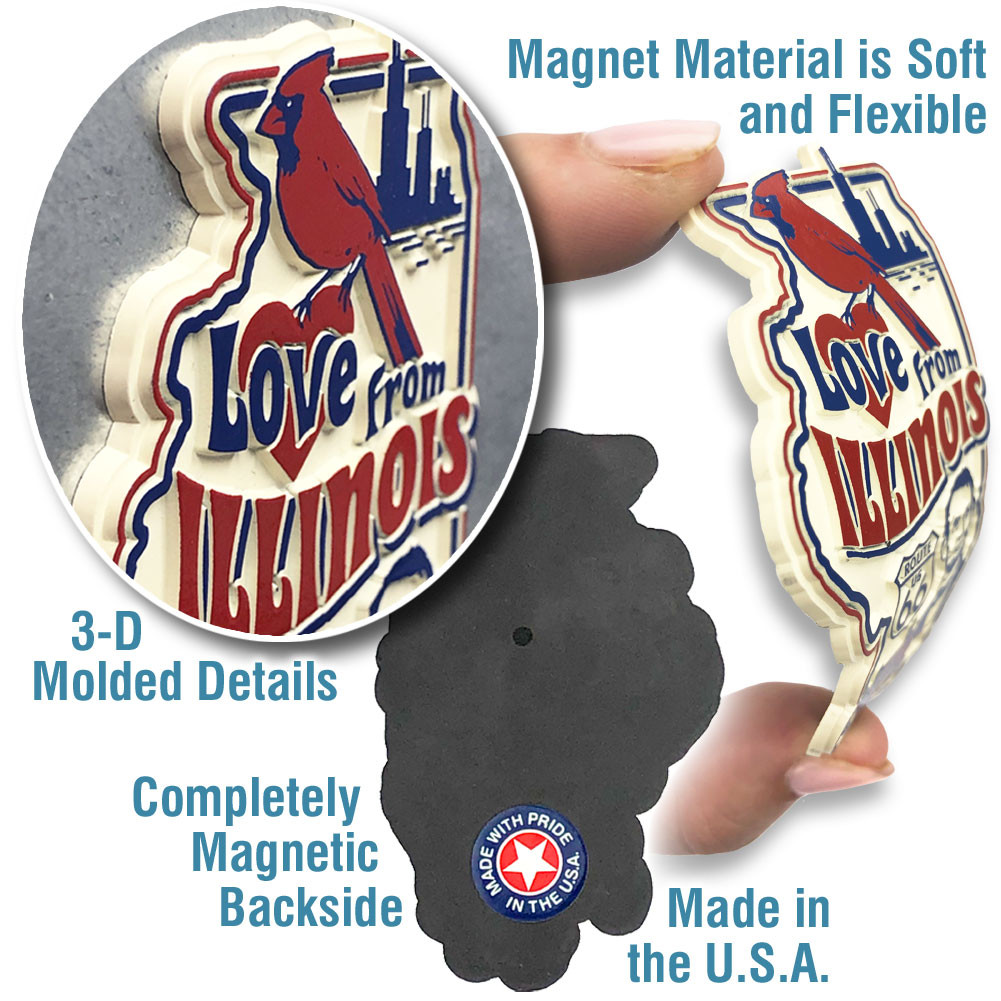Love from Connecticut State Map Magnet - ClassicMagnets.com