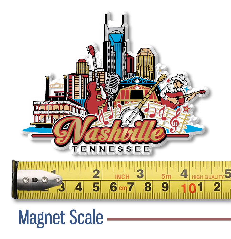 Nashville City Skyline Magnet - ClassicMagnets.com
