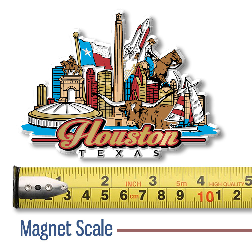 Houston City Skyline Magnet - ClassicMagnets.com