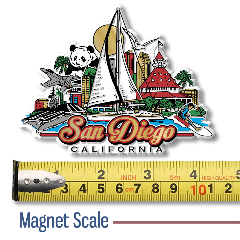 San Diego City Skyline Magnet - ClassicMagnets.com
