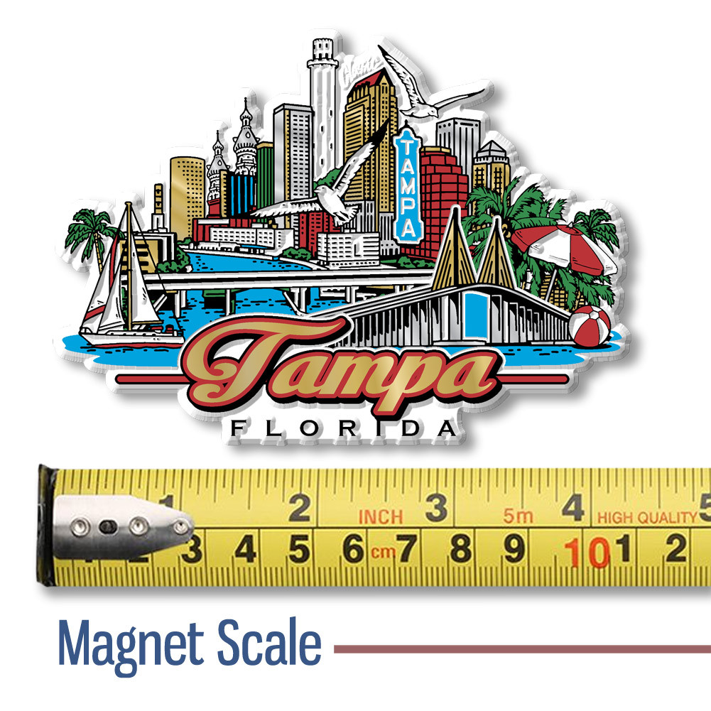 Tampa, Florida City Skyline Magnet - ClassicMagnets.com