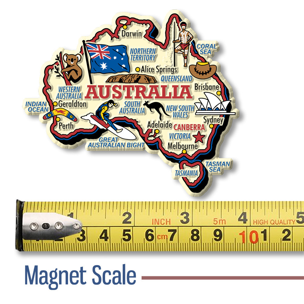 Australia Jumbo Country Map Magnet by ClassicMagnets.com