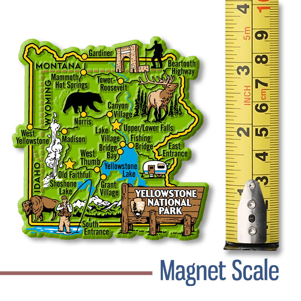 Yellowstone Set of Six Magnets - ClassicMagnets.com