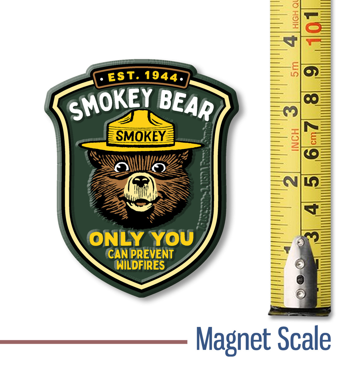 Smokey Bear 'Only You' Badge Magnet | Classic Magnets