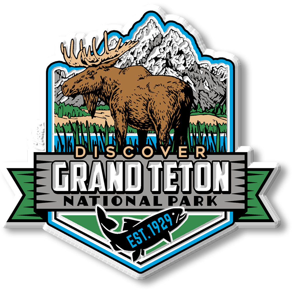 Grand Teton Set of Three Magnets - ClassicMagnets.com