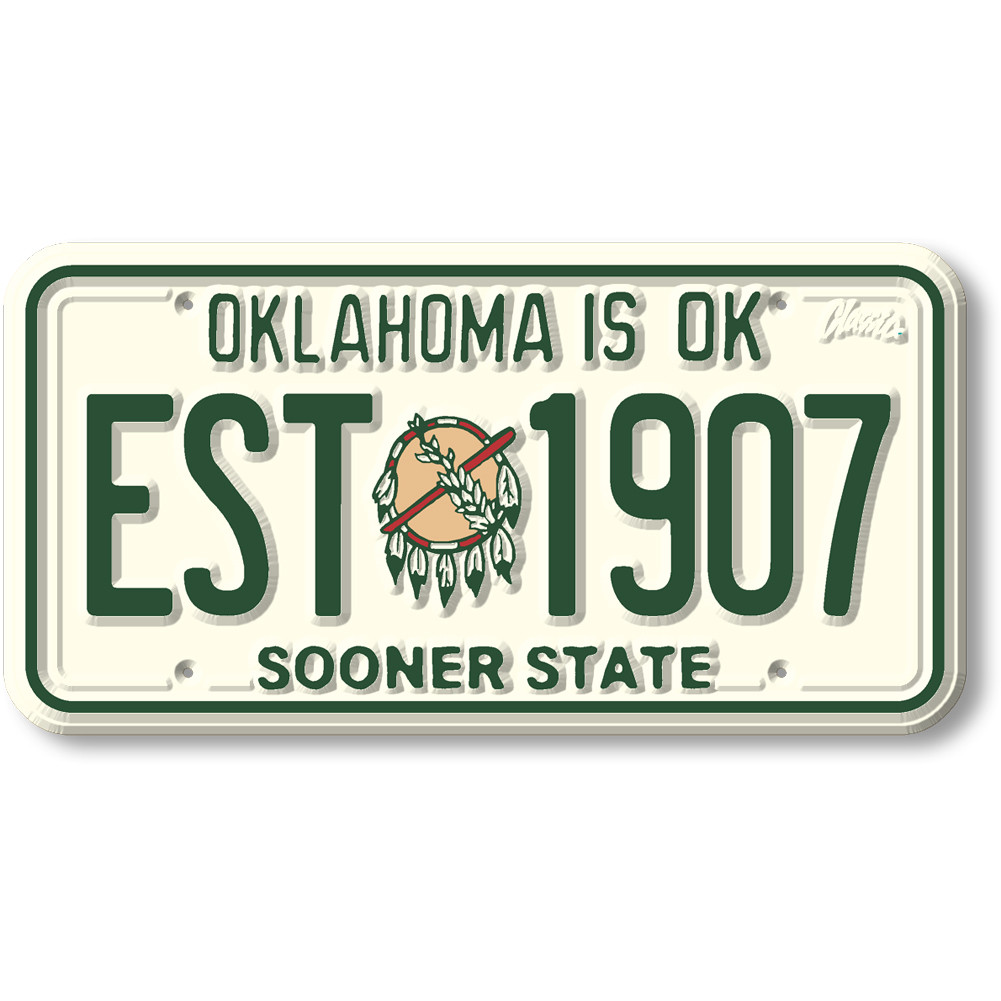 Oklahoma State License Plate Magnet - ClassicMagnets.com