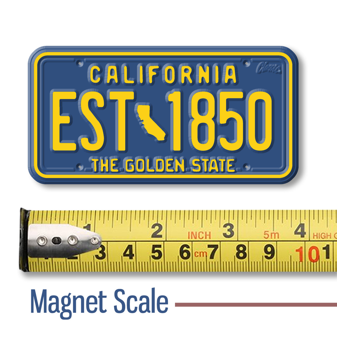 California State License Plate Magnet - ClassicMagnets.com