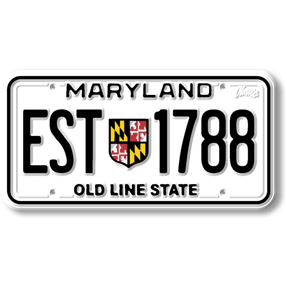 Maryland License Plate Flag