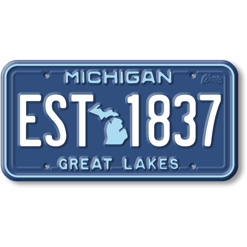 Michigan State License Plate Magnet - ClassicMagnets.com