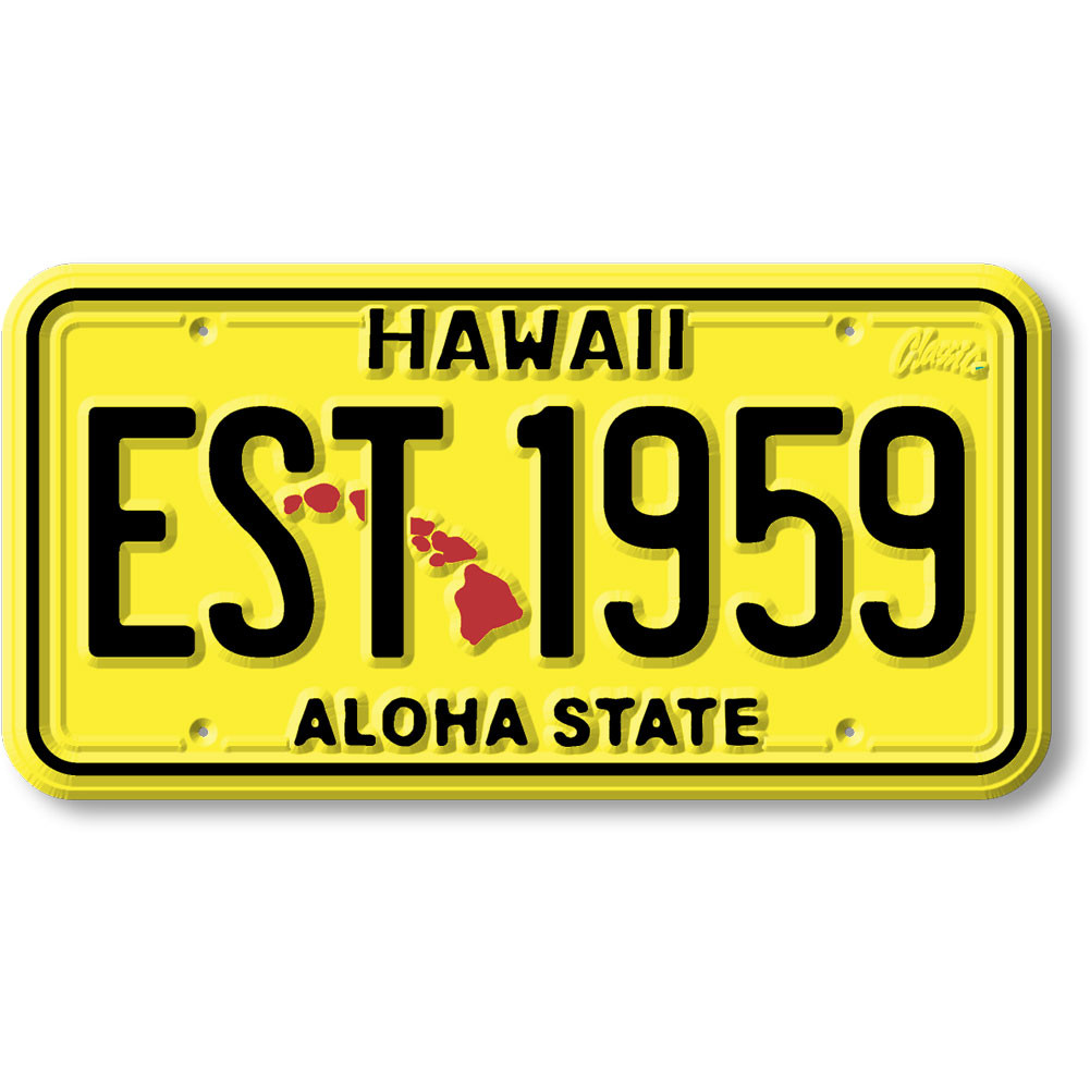 Hawaii State License Plate Magnet - ClassicMagnets.com