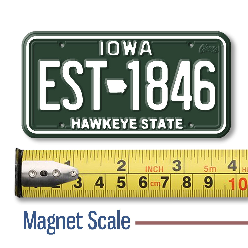 Iowa State License Plate Magnet - ClassicMagnets.com