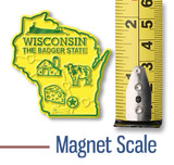 Wisconsin Map Magnet - ClassicMagnets.com