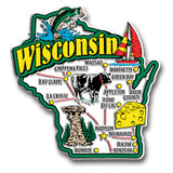 Wisconsin State Jumbo Magnet by ClassicMagnets.com