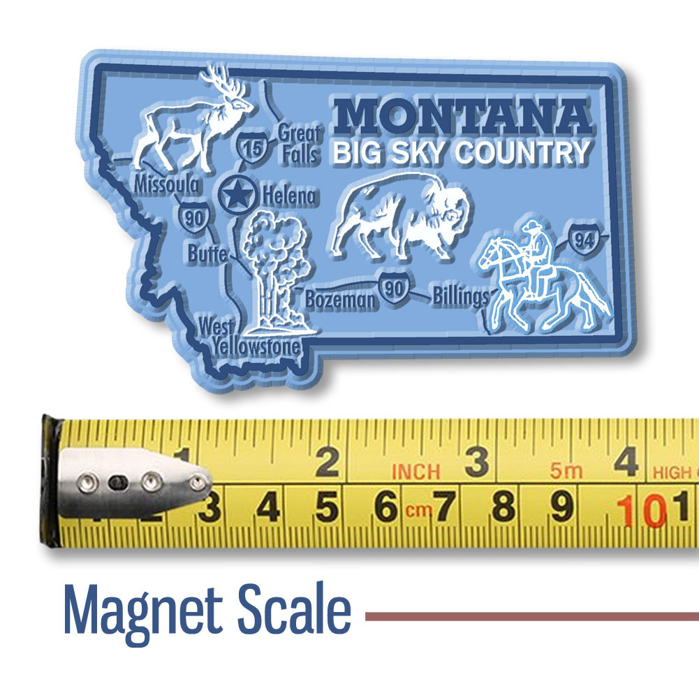 Montana Giant State Map Magnet - ClassicMagnets.com