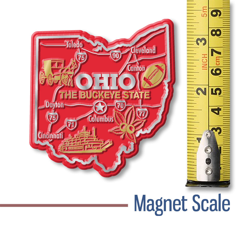 Ohio Giant State Map Magnet - ClassicMagnets.com