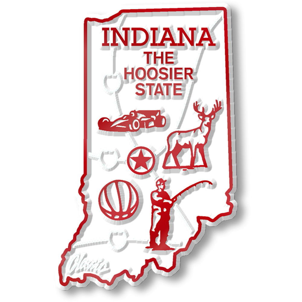 Indiana Map Magnet - ClassicMagnets.com