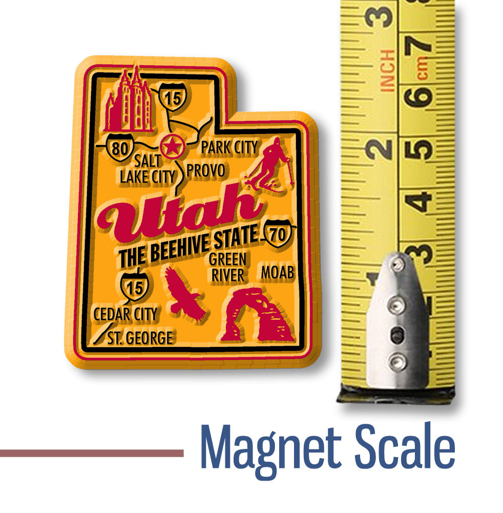 Utah Premium Map Magnet - ClassicMagnets.com