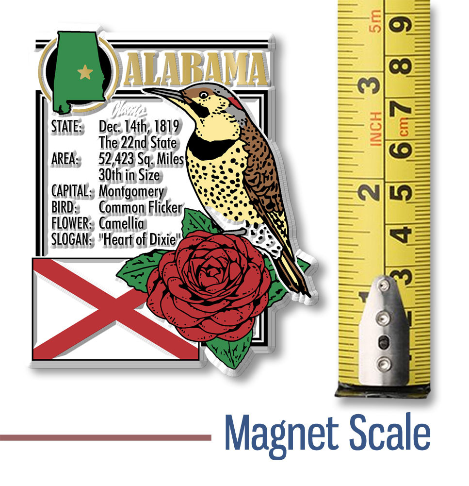 Alabama State Montage Magnet - ClassicMagnets.com
